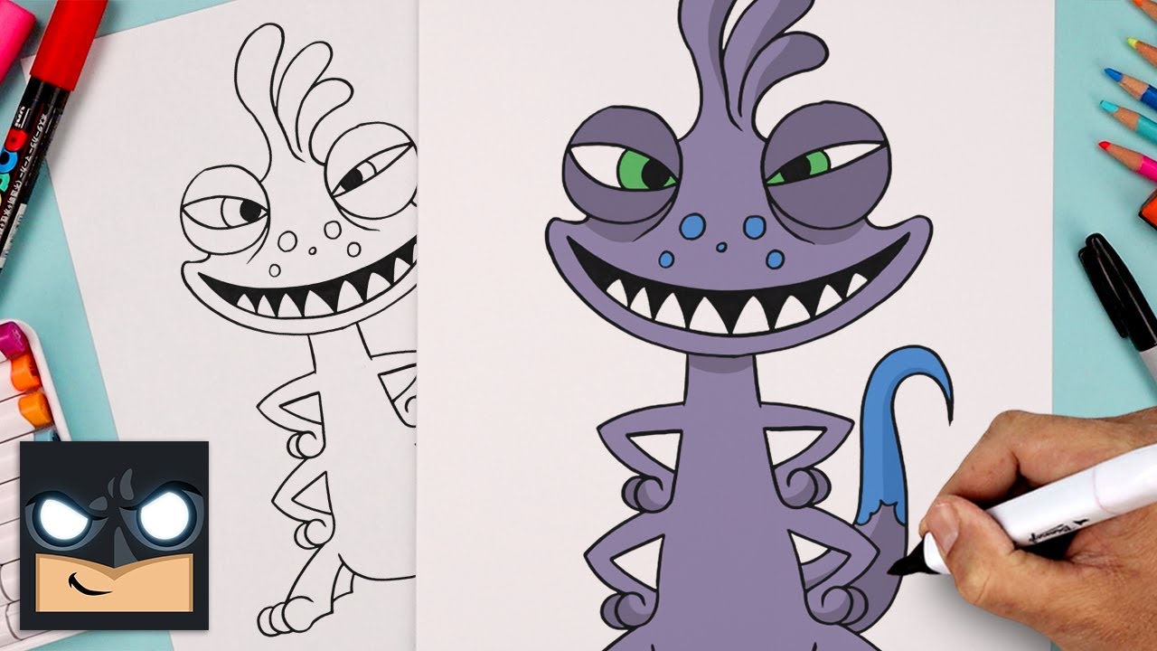 How To Draw Randall Boggs | Monsters Inc
