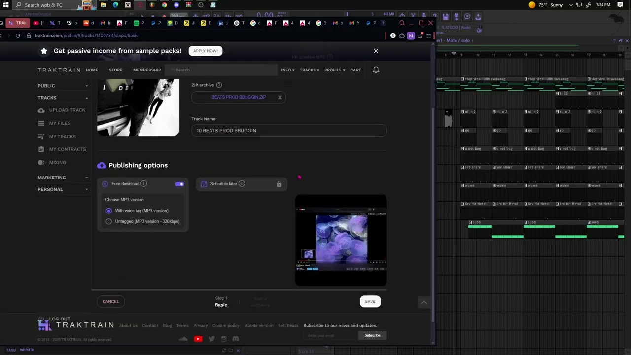 $40 BEAT PACK PROD BBUGGIN OUT ON TRAKTRAIN NOW * SHOWCASE*