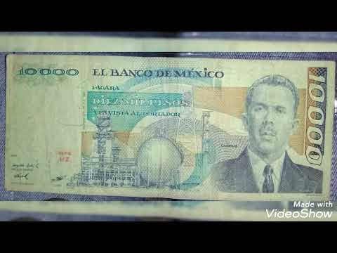 10.000 pesos Mexico bank note value and price rare.