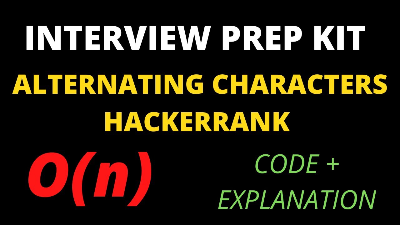 Alternating characters hackerrank solution