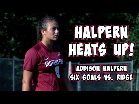Rutgers Prep 8 Ridge 1 | HS Girls Soccer | Addison Halpern Six Goals!