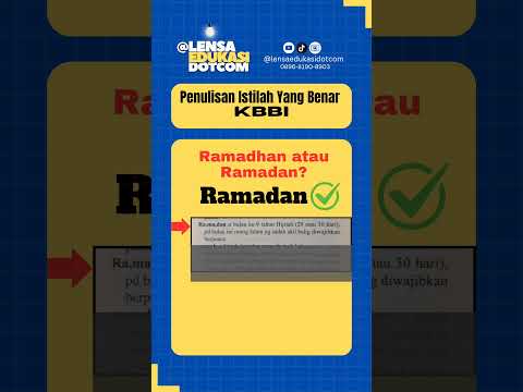 Ramadhan atau Ramadan, Ini Penulisan Yang Benar Menurut KBBI #shorts