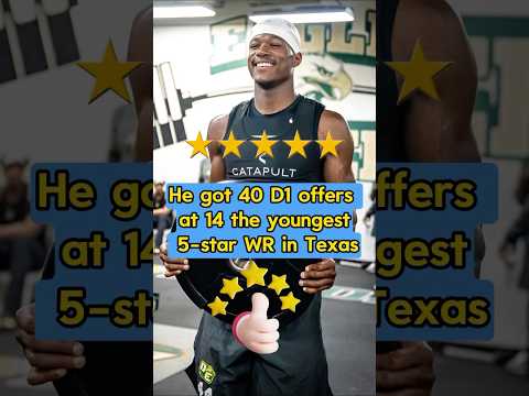 He got 40 D1 offers at 14βthe youngest five-star WR in Texas. Where is he now?#collegefootball