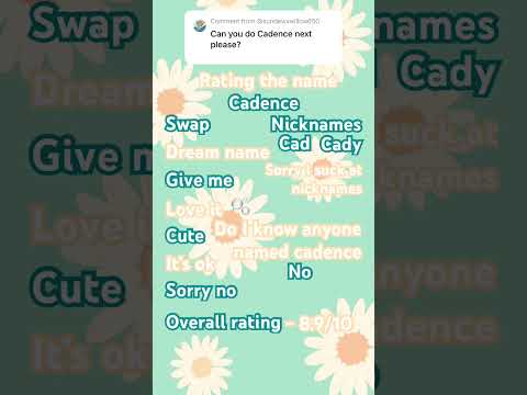 Rating the name cadence #ratingnames #cadence