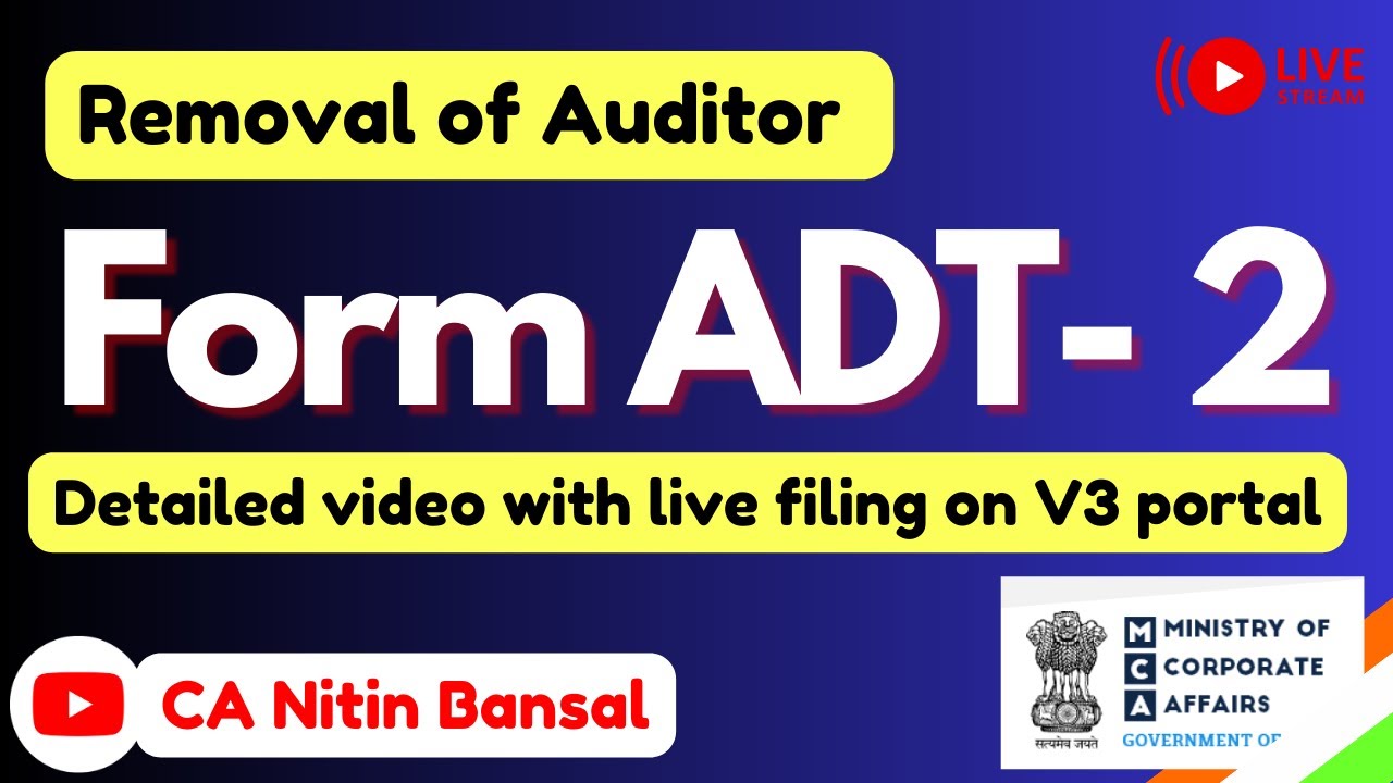 ADT 2 form filing | ADT 2 form | Removal of auditor from a company
