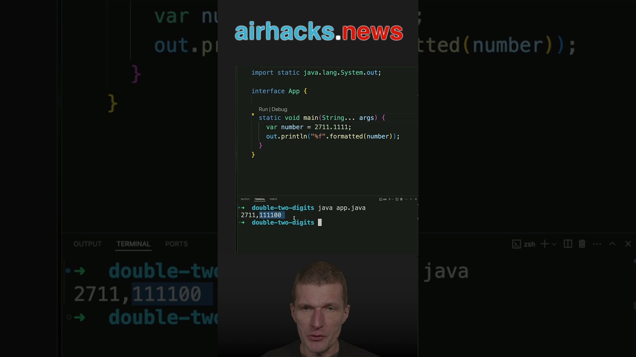Formatting a Float / Double With Two Fraction Digits #java #shorts #coding #airhacks