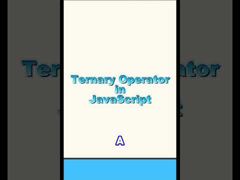 Ternary Operator in JavaScript
