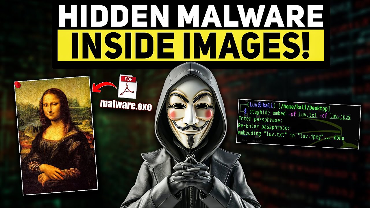 How Hackers Hide Secret Messages or Data Inside Images | Steganography - Kali Linux 2025