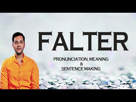 Falter - Meaning & Pronunciation Word World Audio Video Dictionary