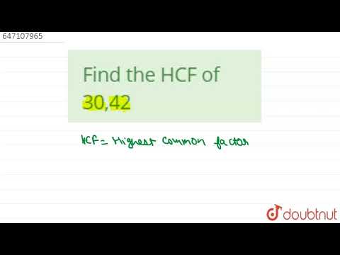 Find the HCF of 30,42 | Class 6 Maths | Doubtnut