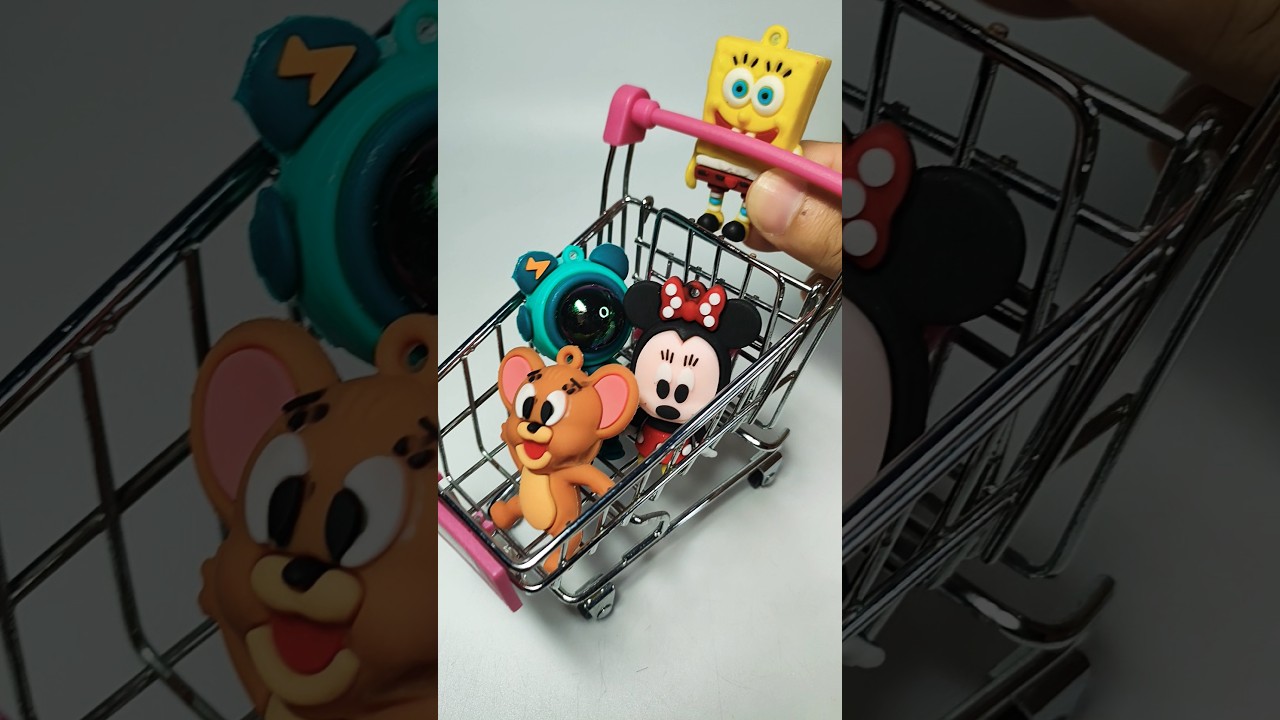 Cute Cartoon Characters Push cart! #satisfying #funny #squishy #trend #shorts