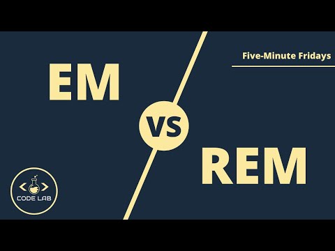 EM v REM explained in five minutes | Which is better? | CSS tutorial | CSS | Five-minute Fridays