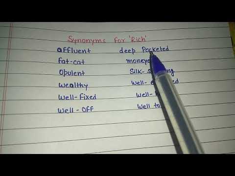 Synonyms for "rich"