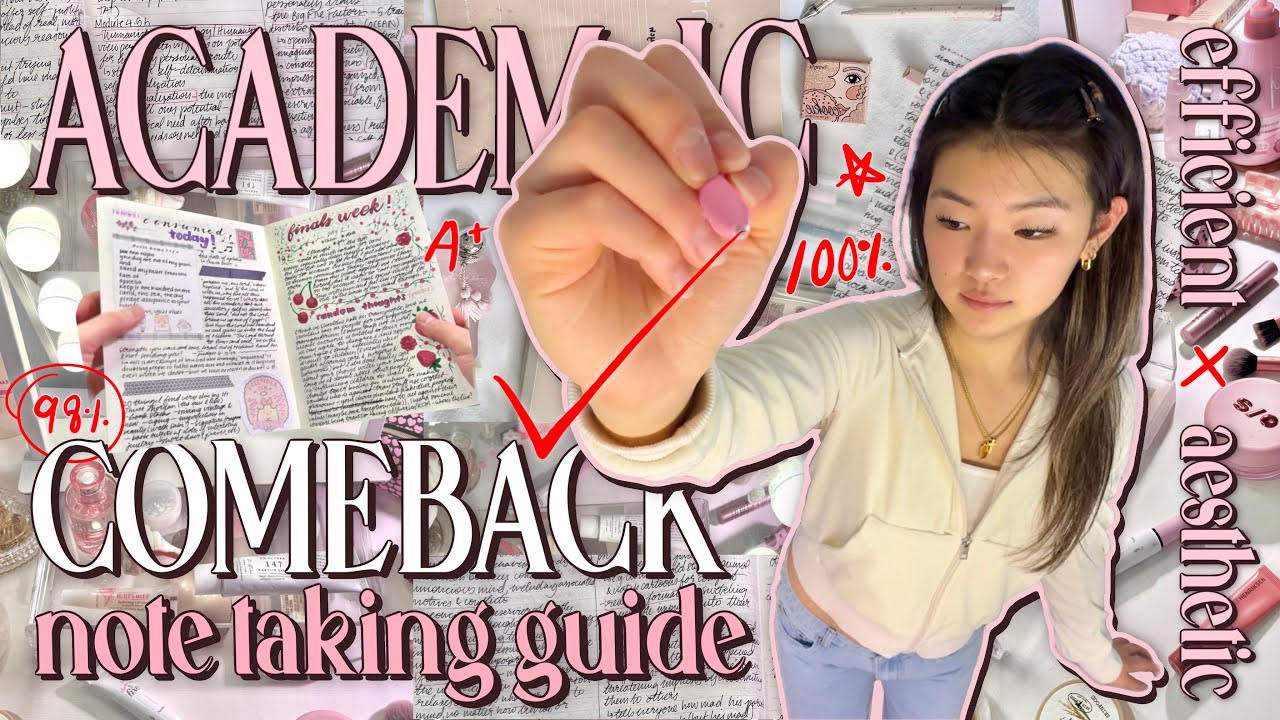 a lazy overachiever's guide to note-taking (get straight A's without burnout)