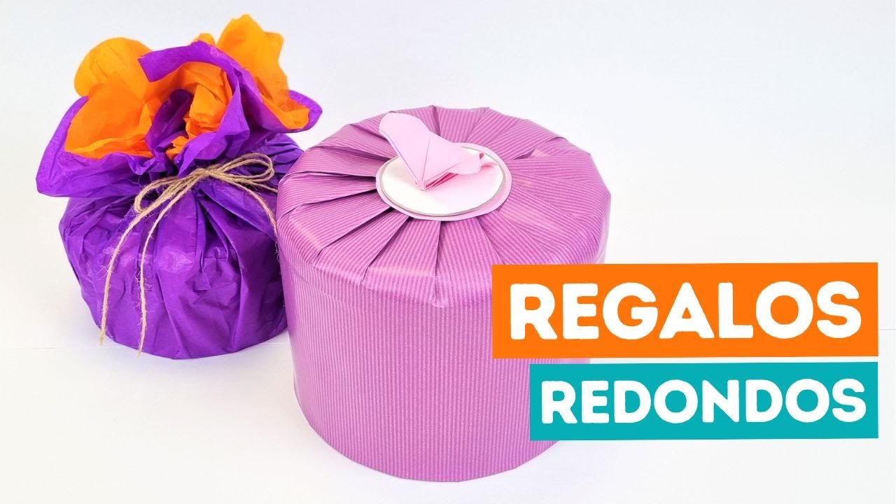 🎁 Cómo envolver regalos redondos ¡2 Formas muy fáciles!