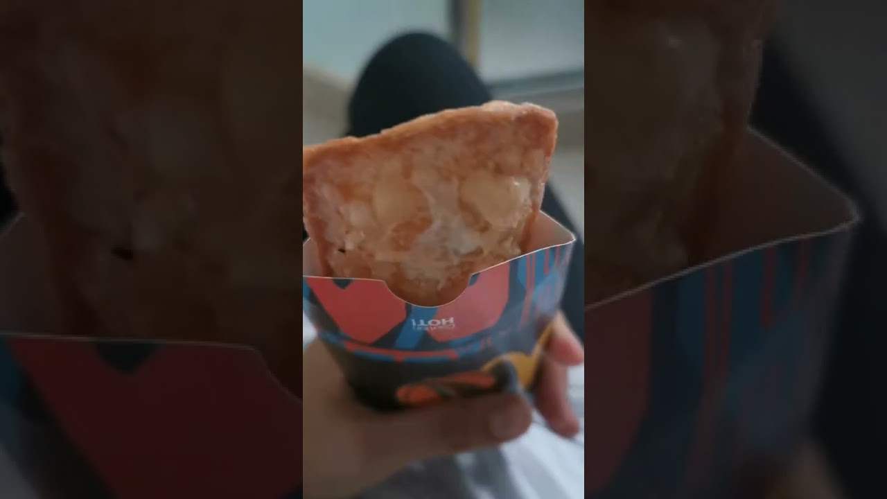 Crunchy apple Custard pie 😱#satisfyingsounds #shorts #asmrsounds #mcdonalds