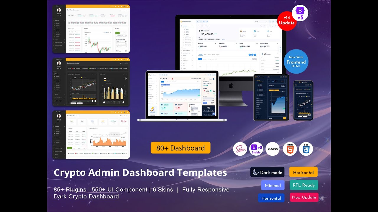 Most Powerful Cryptocurrency Dashboard Template With UI framework
