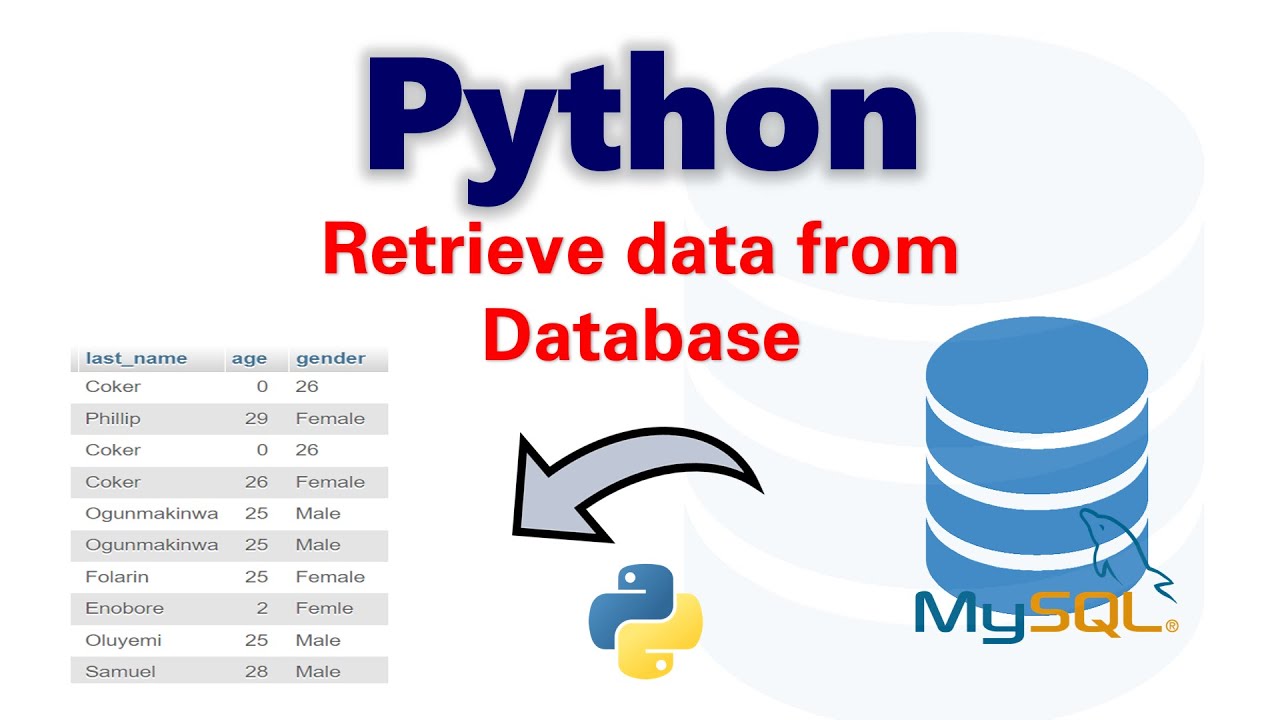How to retrieve data from database using Python