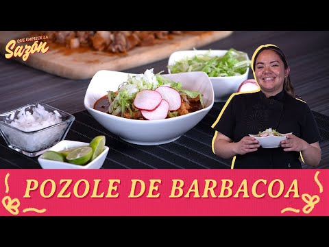 Delicioso pozole de res con salsa roja, la sazón del norte y la mejor carne