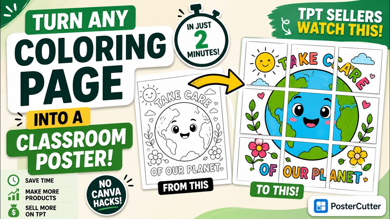 Easy TpT Product Idea: Collaborative Posters That SELL (Step-by-Step Tutorial)