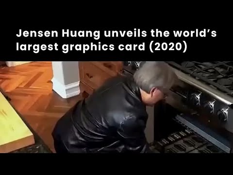 Jensen Huang unveils the World’s Largest Graphics Card NVIDIA A100 in 2020