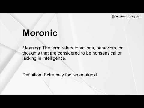 Moronic Meaning