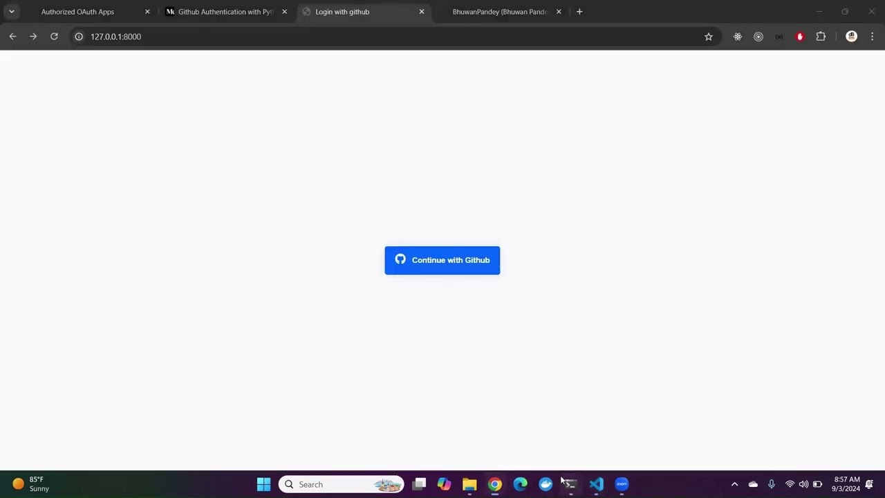 Github Authentication with Python || Fastapi