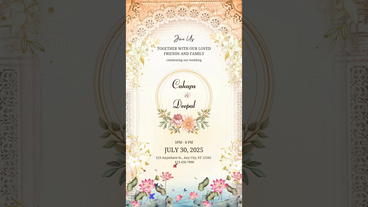 wedding invitation video canva #InvitationDesign #CardDesign
