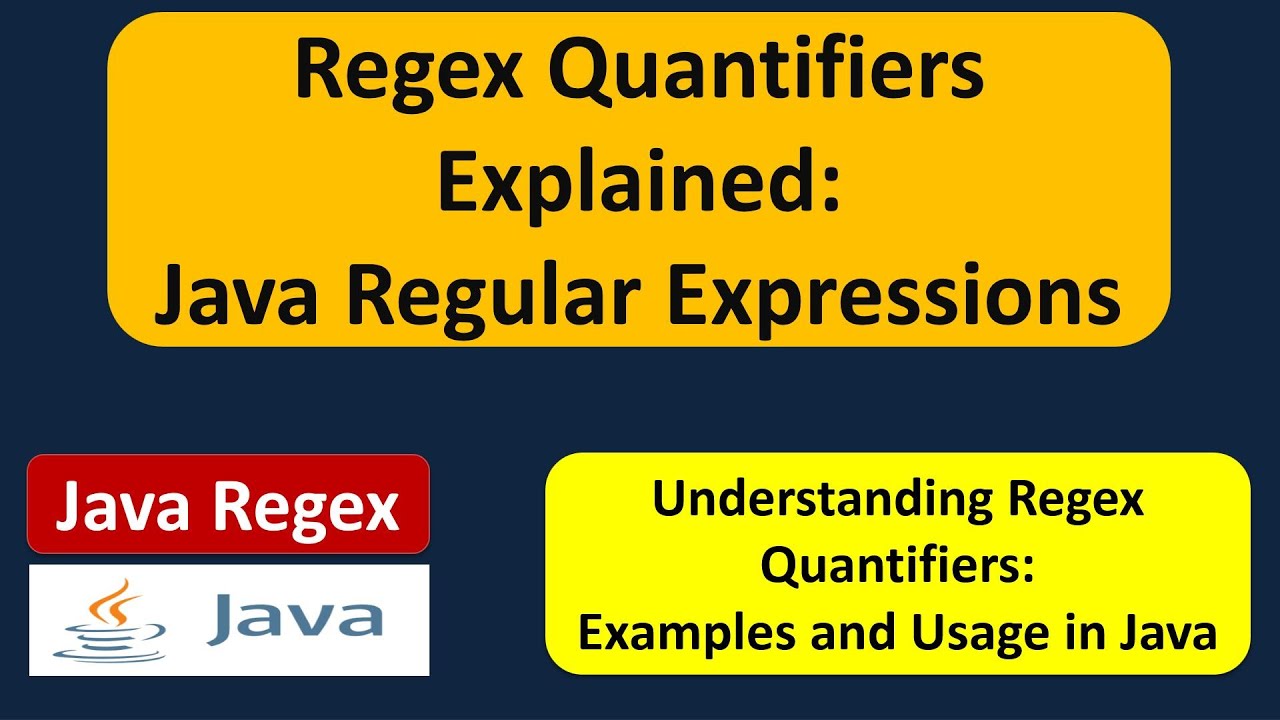 Regex Quantifiers Explained: Java Regular Expressions Tutorial | Java Regex | Regex in java