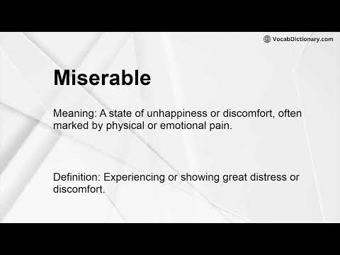 Miserable Meaning