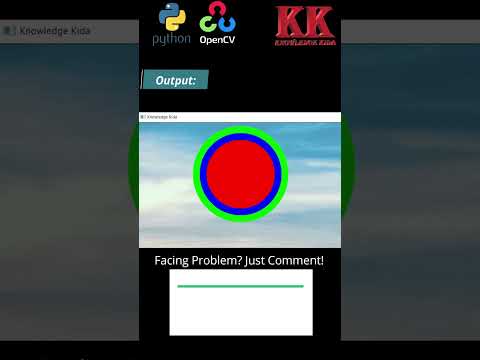 Draw circle using opencv || Opencv Python Draw Circle || Opencv Python Tutorial || @KnowledgeKida 