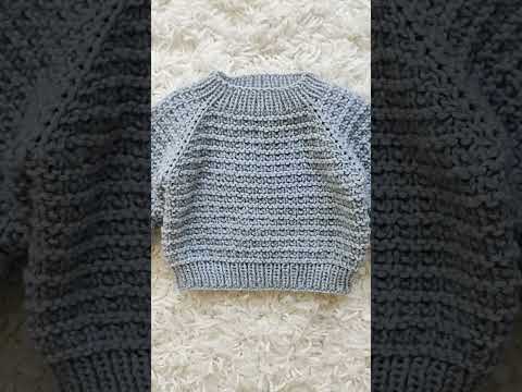 Knitting baby sweater #knitting #knittingpattern #freeknitting #videotutorial #babyknitting #knits