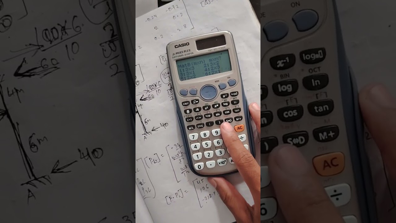 Stiffness Matrix in Calculator | Structural Analysis 2