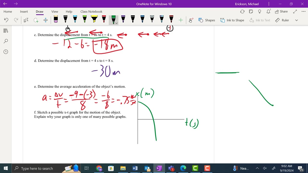 Constant Acceleration Worksheet 2 Part 4
