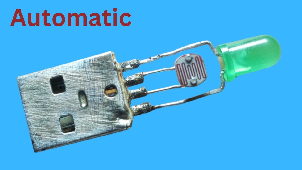 Make an Automatic Light Sensor Using BD139 Transistor and USB 5V DC Power