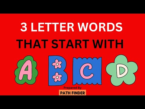 3-letter words that start with A, B, C, and D | Nursery #kids #kidsvideo