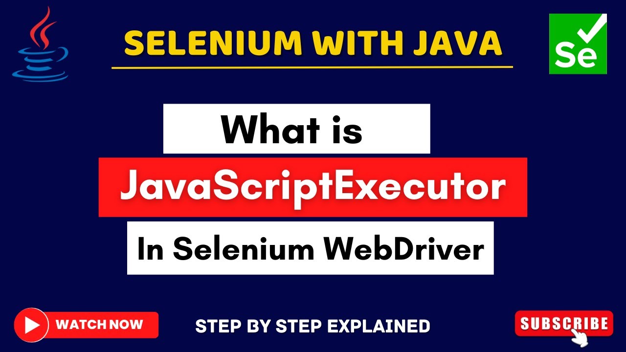 JavaScriptExecutor in Selenium WebDriver |Execute JavaScript code using Selenium #seleniumwebdriver
