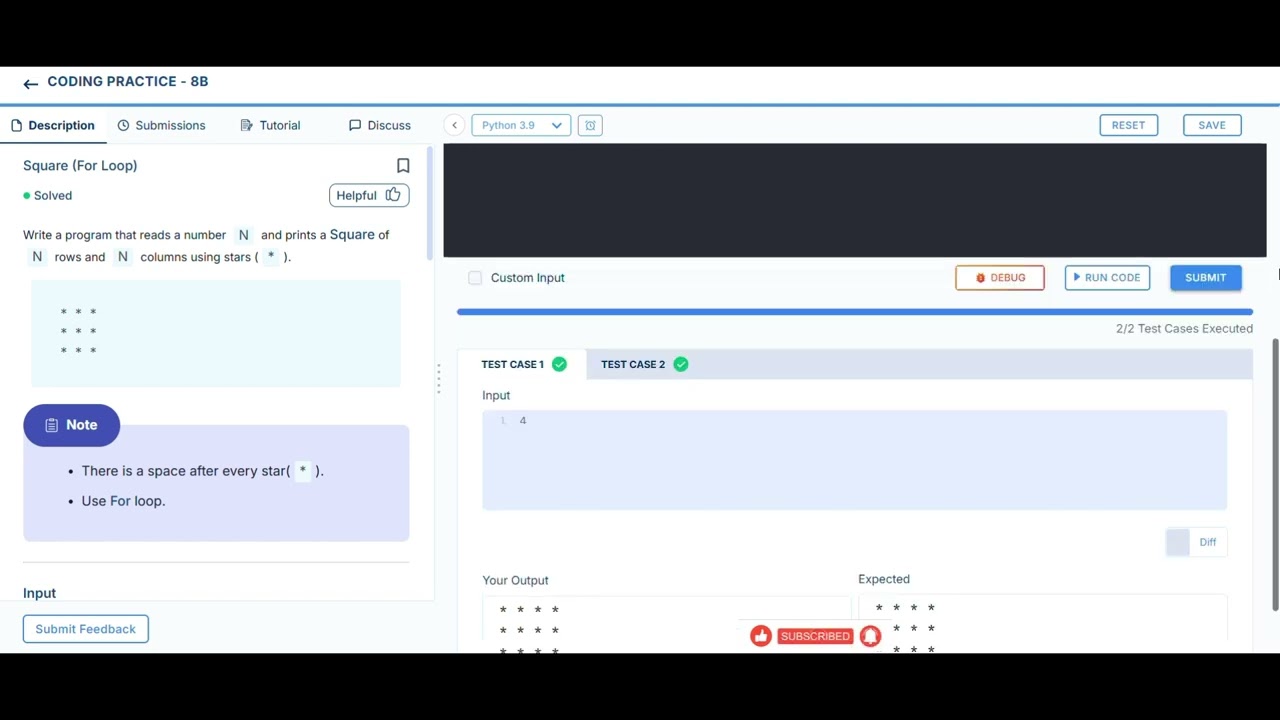 Python | Coding Practice-8B | For Loop | Square | NxtWave | CCBP 4.0