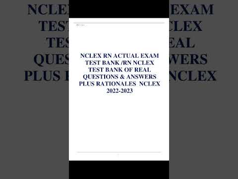 NCLEX RN ACTUAL EXAM TEST BANK