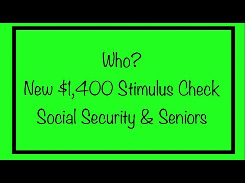Who? New $1,400 Stimulus Check for Social Security & Seniors