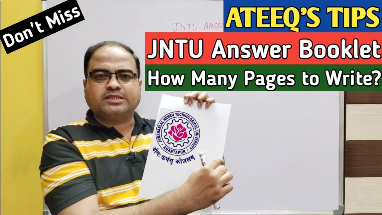 JNTU Answer Booklet | How Many Pages to Write?