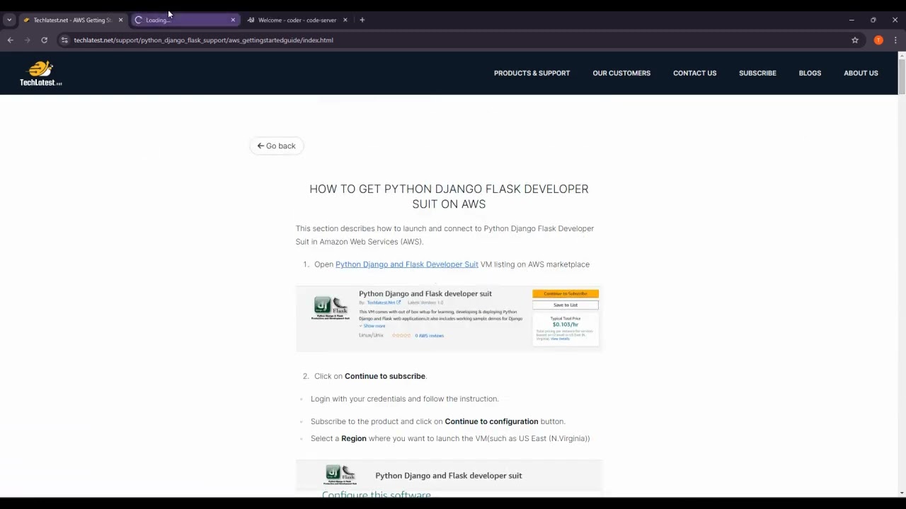 Exploring Python Django Flask Developer Suit on AWS