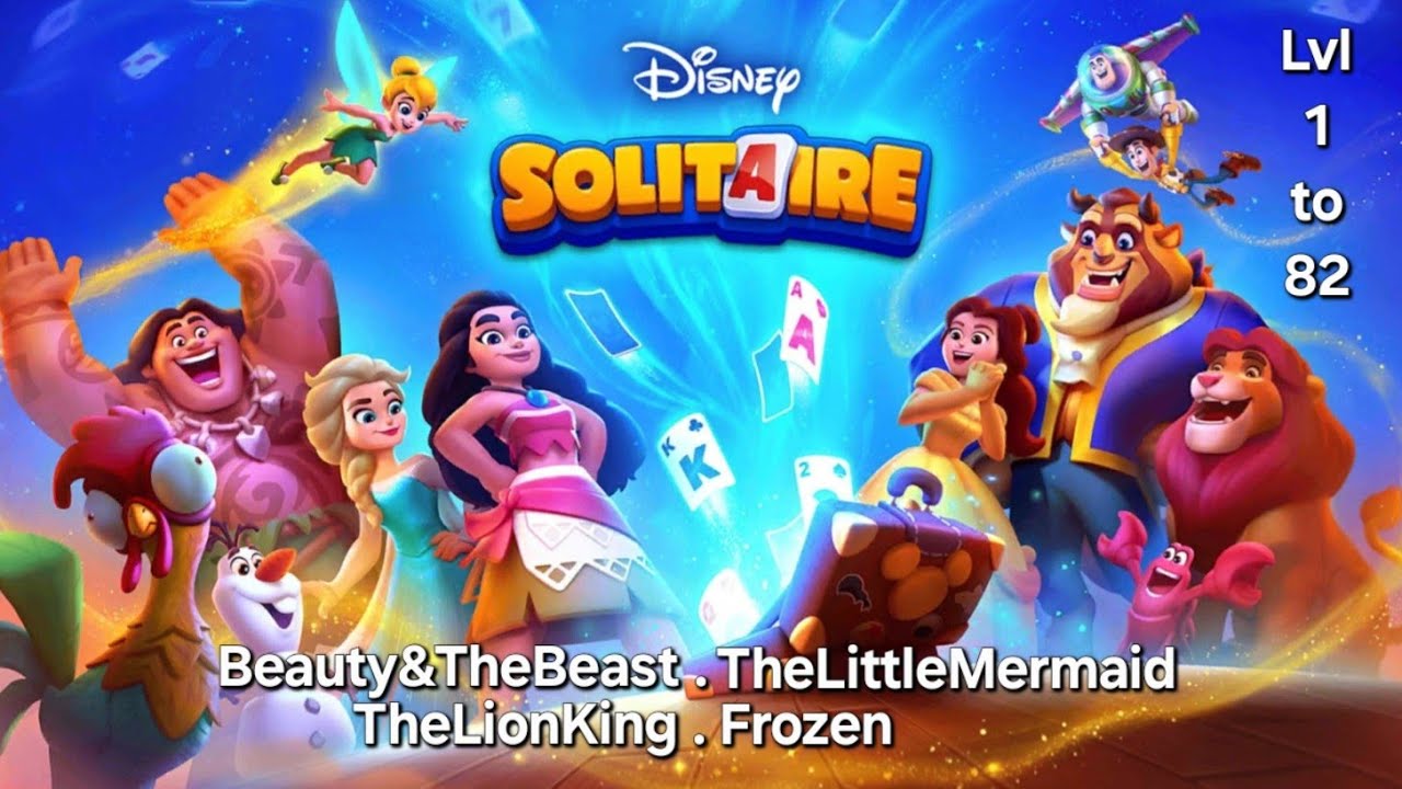 DISNEY SOLITAIRE (MOBILE) First Hour Gameplay Level 1 to 82