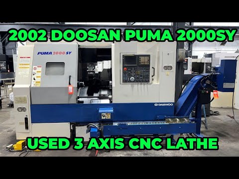 Used 2002 Doosan Daewoo Puma 2000SY Used CNC Lathe For Sale