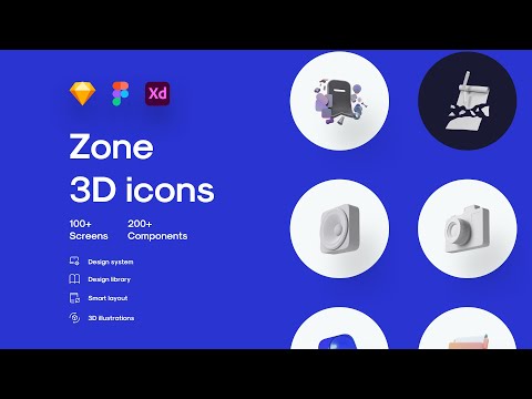 3D in Zone UI Kit - 100+ screens article & blog app UI Kit
