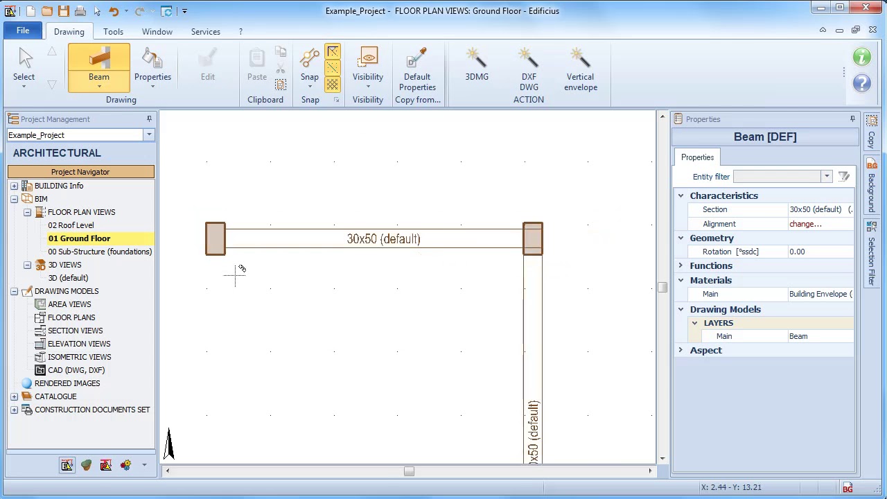 Edificius Tutorial - Drawing Beams - ACCA software