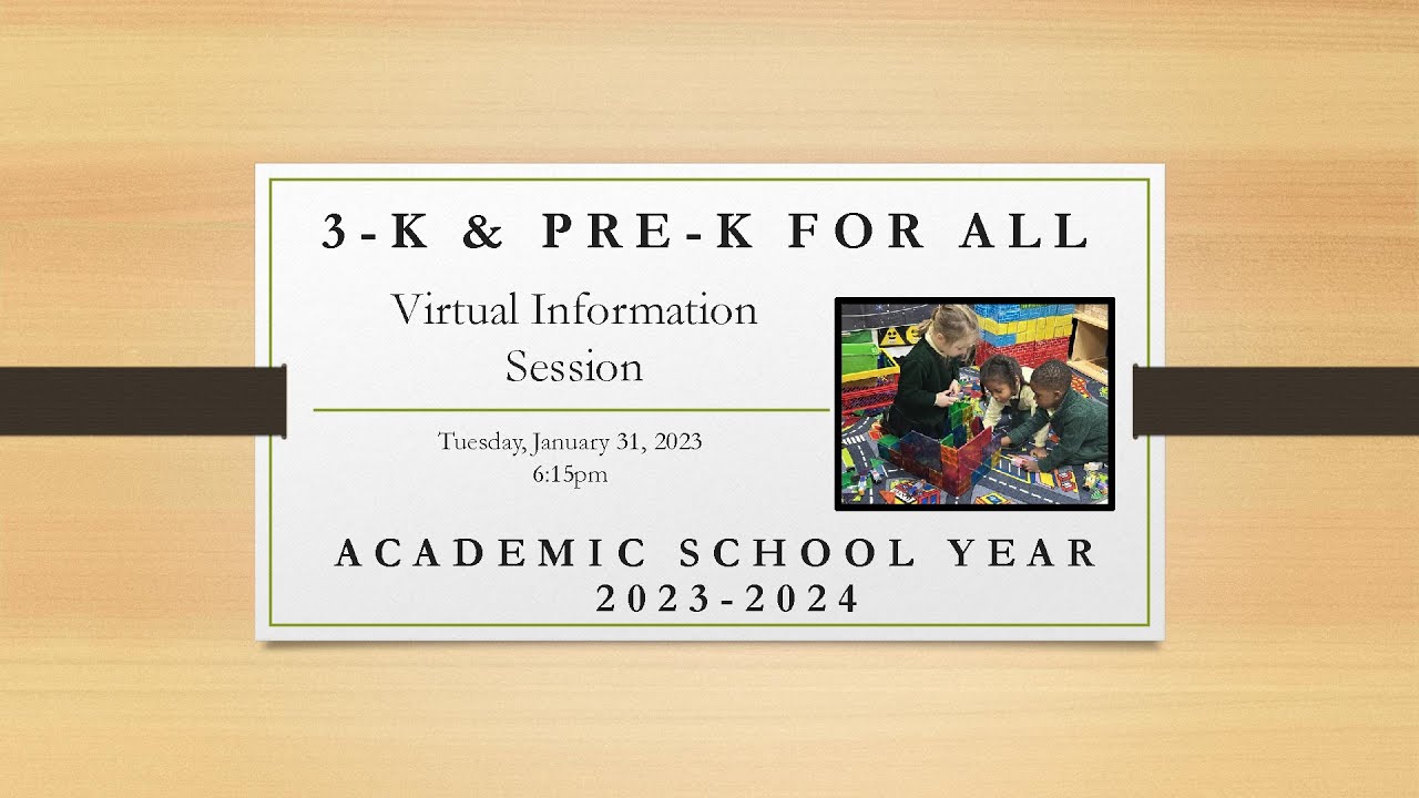 Cortelyou's 3K & PreK Informational Session (2023)