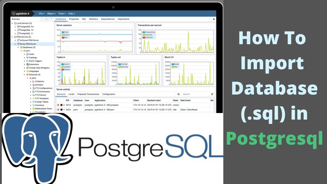 How to Import Database(.sql) in PostgreSql