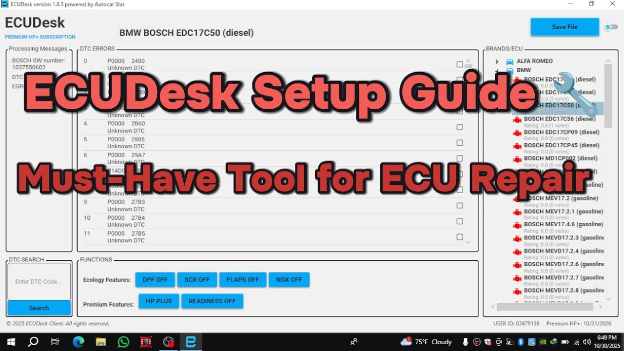 ECUDesk Software – Full Installation & Overview | The Best ECU Repair Solution for Workshops