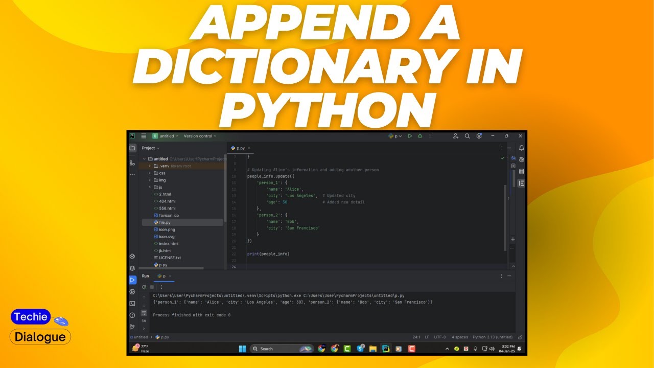 How to Append a Dictionary in Python - Step-by-Step Guide {2025}